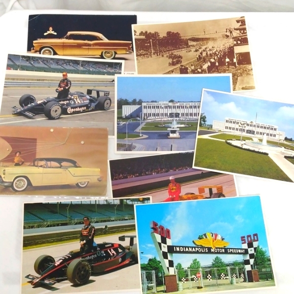 Other | Indianapolis Motor Speedway Building And Cars Postcards | Poshmark